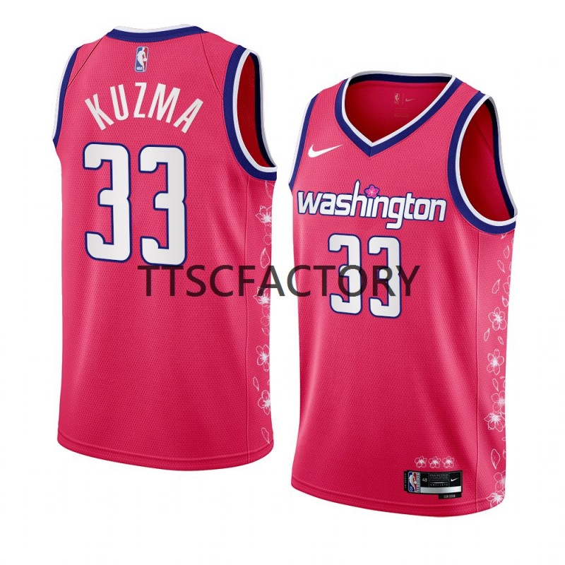 Washington Wizards Trikot Kyle Kuzma 33 Nike 2022-23 City Edition Pink ...